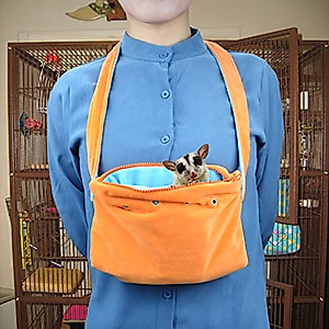 pranovo Sugar Glider Bonding Pouch Carrier Bag Sling with Adjustable Strap for Gliders Ferret Rat Hedgehog Hamster Small Pets