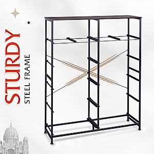 WLIVE Tall Dresser for Bedroom with 12 Drawers, Dressers & Chests of Drawers, Fabric Dresser for Bedroom, Closet, Fabric Storage Dresser with Storage Drawers, Steel Frame, Wood Top, Dark Grey