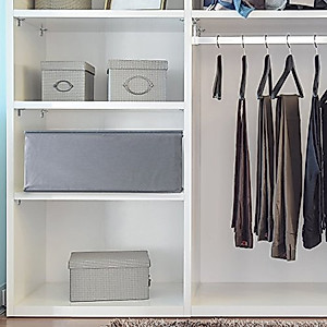 Sorbus Jumbo Foldable Storage Organizer Bag, Great for Clothes, Blankets, Closets, Bedrooms, and More, Canvas (Closet Storage Bag - 1 Pack, Gray)