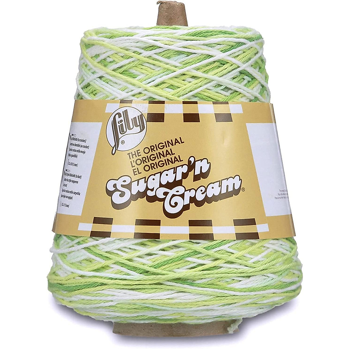 Lily Sugar N Cream Cones Key Lime Pie Yarn - 1 Pack of 14oz/400g - Cotton - #4 Medium - 706 Yards - Knitting/Crochet