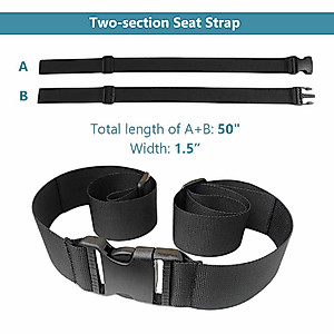 Shower Chair Anti-Slip Belt, Universal Bath Bench or Stool Protective Buckle Strap Bathroom Nursing Care Supply for Elderly, Disabled, Patient