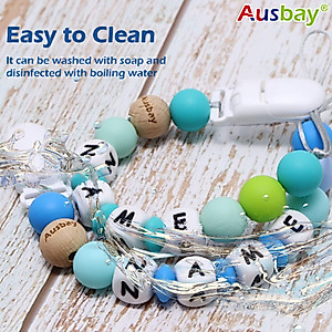 Personalized Multicolor Stroller Clip with Name (Black)