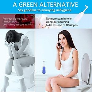 2PCS-PACK Portable Bidet for Toilet - 450ml Travel Bidet - 15oz Handheld Personal Bidet Empty Bottle - Childbirth Cleaner -For Outdoor,Camping,Travling,Driver,Personal Hygiene -with Storage Bag