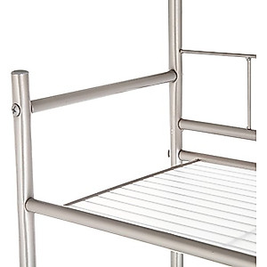 3-Shelf Over Toilet Bathroom Storage Organizer, Cabinet, Towel Rack, Bathroom Space Saver with 3 Shelves, Satin Nickel Finish