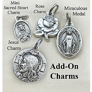 St. Elizabeth Ann Seton Necklace, Keychain or Clip, Patron Saint Confirmation Gift, Birthstone Crystal and Initial Charm