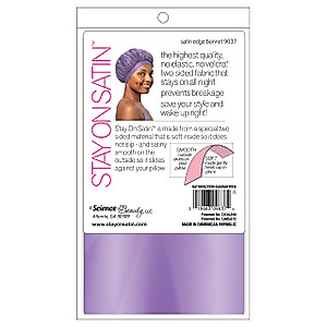 Stay On Satin Satin Edge Bonnet (Black)