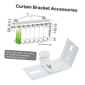 IMIKEYA 12 Pcs Bracket Blind Fixer Track Window Hardware Horizontal Blinds Wand Hook Venetian Blind Tilt Hook Vertical Blind Repair Window Covers for Home Iron Curtain White Repair Parts