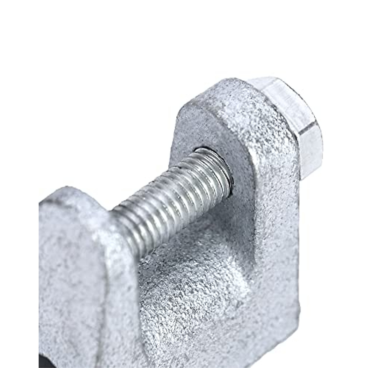 QWORK Beam Clamp, 10 Pcs 3/8" Zinc Plated Iron Safety Beam Clamp, 13/16" Jaw Opening