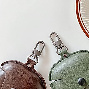 Leather Case for New Beats Studio Buds 2021 Shockproof Protective Cover Skin with Keychain for Women Girls Men Boys for Beats Studio Buds Headphone