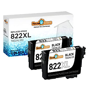 Houseoftoners Remanufactured Ink Cartridge Replacement for Epson 822 XL 822XL for Workforce Pro WF-3820 WF-4820 WF-4830 WF-4834 Printer (2B)