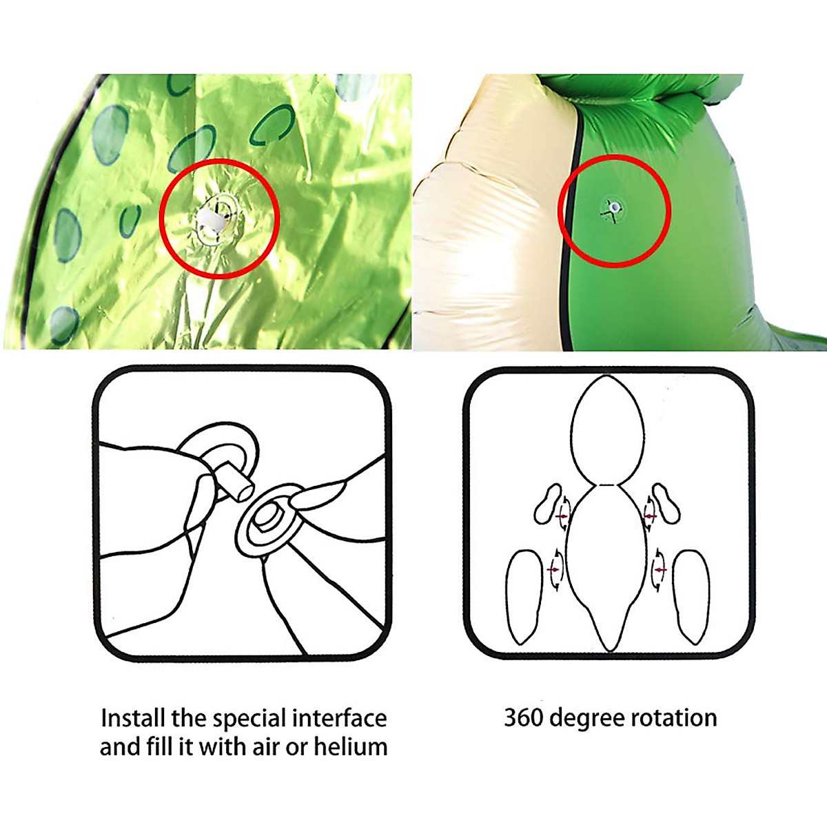 Self standing 4D Giant Dinosaur whale Spider scorpion Party Foil Balloon Helium Tyrannosaurus dragon birthday deco party supplies boy kids cartoon toys (4D Medium Brachiosaurus)