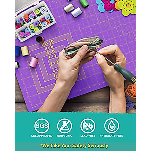 G+ Self-Healing Cutting Mat - True A1 24 x 36" (26 x 38" Full) Eco-Friendly, Double-Sided, Non-Slip, Rotary Cutting Board for Sewing, Arts and Crafts for School Projects, Businesses, and Giveaways