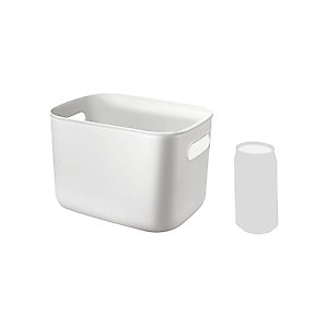 WINWOL S White Bins for Organizing - Plastic Storage Baskets for Shelves,Organizer Bin Large,For Home and Office Use,Efficient Storage Bin for All Needs (S)