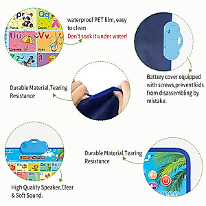 Interactive Alphabet Learning Poster Toy for Toddlers,Electronic Preschool Educational Toys for Pre K Kids Baby Speech therapy Boy Girl Classroom Activities,with Talking ABC,123 Counting Puzzle Game