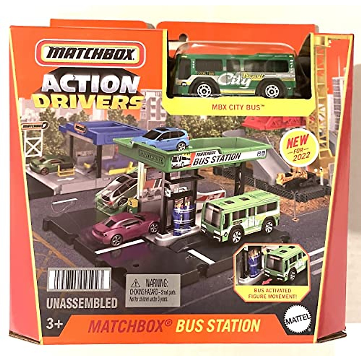 Matchbox - Action Drivers - Bus Station - MBX City Bus - New 2022, unisex