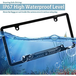 SCREENTRONICS Backup License Plate HD Camera Night Vision 8 IR LED Wide Rear View Waterproof Compatible with Car Radio Sony XAV-AX150 XAV-9500ES XAV-AX3200 XAV-AX3250 XAV-AX5000 XAV-AX5600 XAV-AX7000