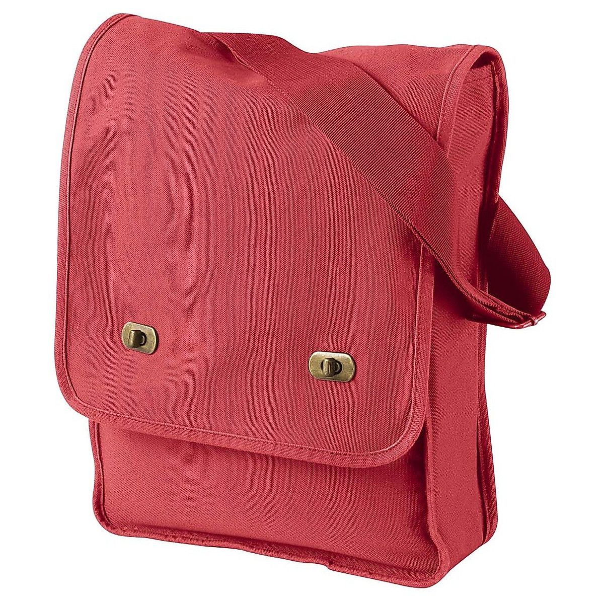 Authentic Pigment - 14 oz. Pigment-Dyed Canvas Field Bag >> One size,POPPY