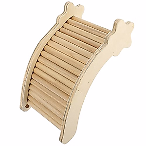 Ipetboom Hamster Climbing Ladder Rat Ladder Toys Hamster Cage Ladders Chinchilla Training Ladder Chinchilla Climbing Toy Hamster Ladder Hamster Toys Reptile Bridge Wood Ladder Toy