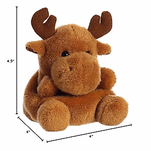 Aurora® Adorable Palm Pals™ Cinnamon Moose™ Stuffed Animal - Pocket-Sized Play - Collectable Fun - Brown 5 Inches