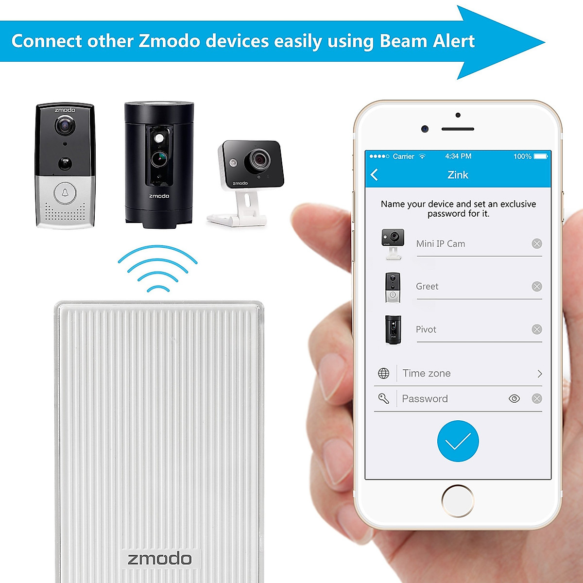 Zmodo Beam WiFi Range Extender and Smart Hub