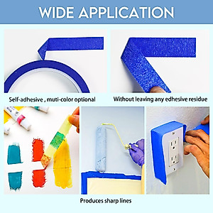 EDSRDRUS Thin Painters Tape 1/8, 1/4, 1/2 inch Width Painter Tape Paint Tape Masking Tape Pinstriping Tape, DIY Art TapeSmart Selection, 3" Large Core…