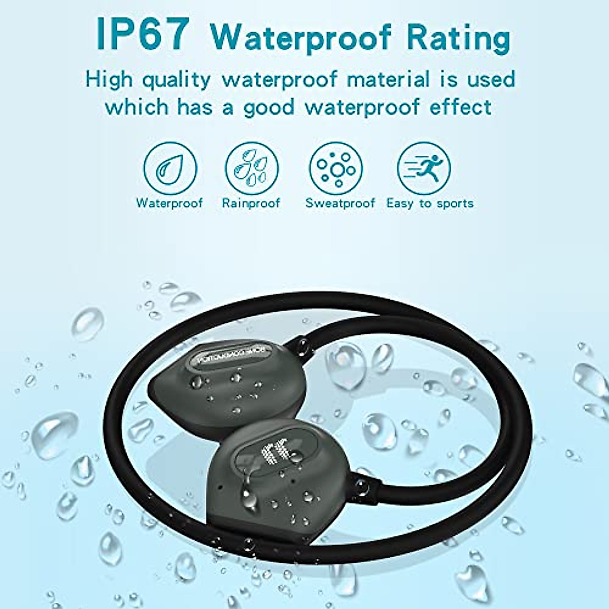 DOBVDLA ULlife Bone Conduction Headphones Lightest Sweatproof Headset Bluetooth 5.3 Sport Headphones with Mic, Foldable Wireless Open Earphones for Running with Ear Hooks