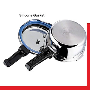 Vinod Pressure Cooker Stainless Steel – Outer Lid - 7 Liter – Induction Base Cooker – Indian Pressure Cooker – Sandwich Bottom – Best Used For Indian Cooking, Soups, and Rice Recipes, Quinoa