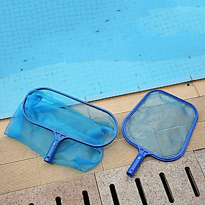 Hemoton Swimming Pool Cleaning Net Pool Skimmer Replacement Net Pool Leaf Skimmer Net Replacement Pool Cleaner Fine Mesh Netting (2 Pack- Different Type)