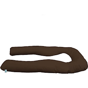 Samay Pregnancy Pillow - Brown U Shape Full Body Pillow and Maternity Support - Support for Back, HIPS, Legs, Belly for Pregnant Women