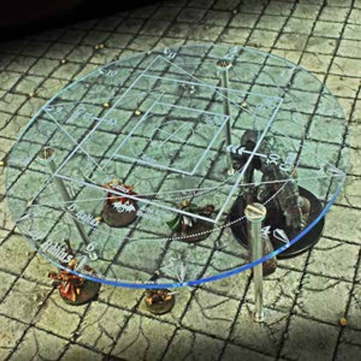 LITKO Elevated RPG Damage & Spell Template for TTRPG | Area Effect Template | Compatible with DND and Pathfinder Games 5E Dungeons and Dragons | Transparent Light Blue