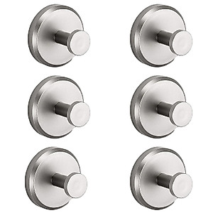 Swaise Shower Hooks, Luxehold No-Drill Hooks, Luxegrip No-Drill Hooks, Superhold No-Drill Hooks, Gold Shower Hooks, Hearthcove Hooks,Adhesive Hooks 304 Stainless Steel,Suction Cup Hooks (6Pack,Sliver)