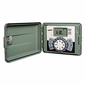 Orbit 57896 6-Station Outdoor Swing Panel Sprinkler System Timer , Green