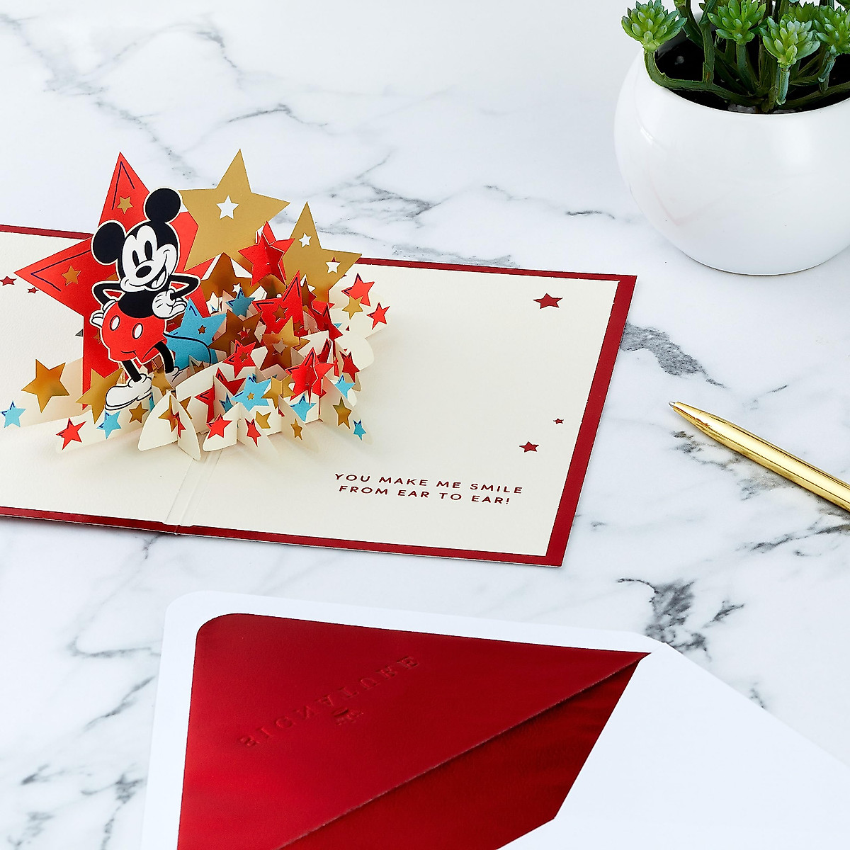 Hallmark Signature Paper Wonder Pop Up Birthday Card, Thank You Card, Encouragement Card (Mickey Mouse)