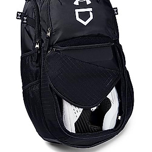 Under Armour mens Yard Baseball Backpack , Black (001)/White , One Size