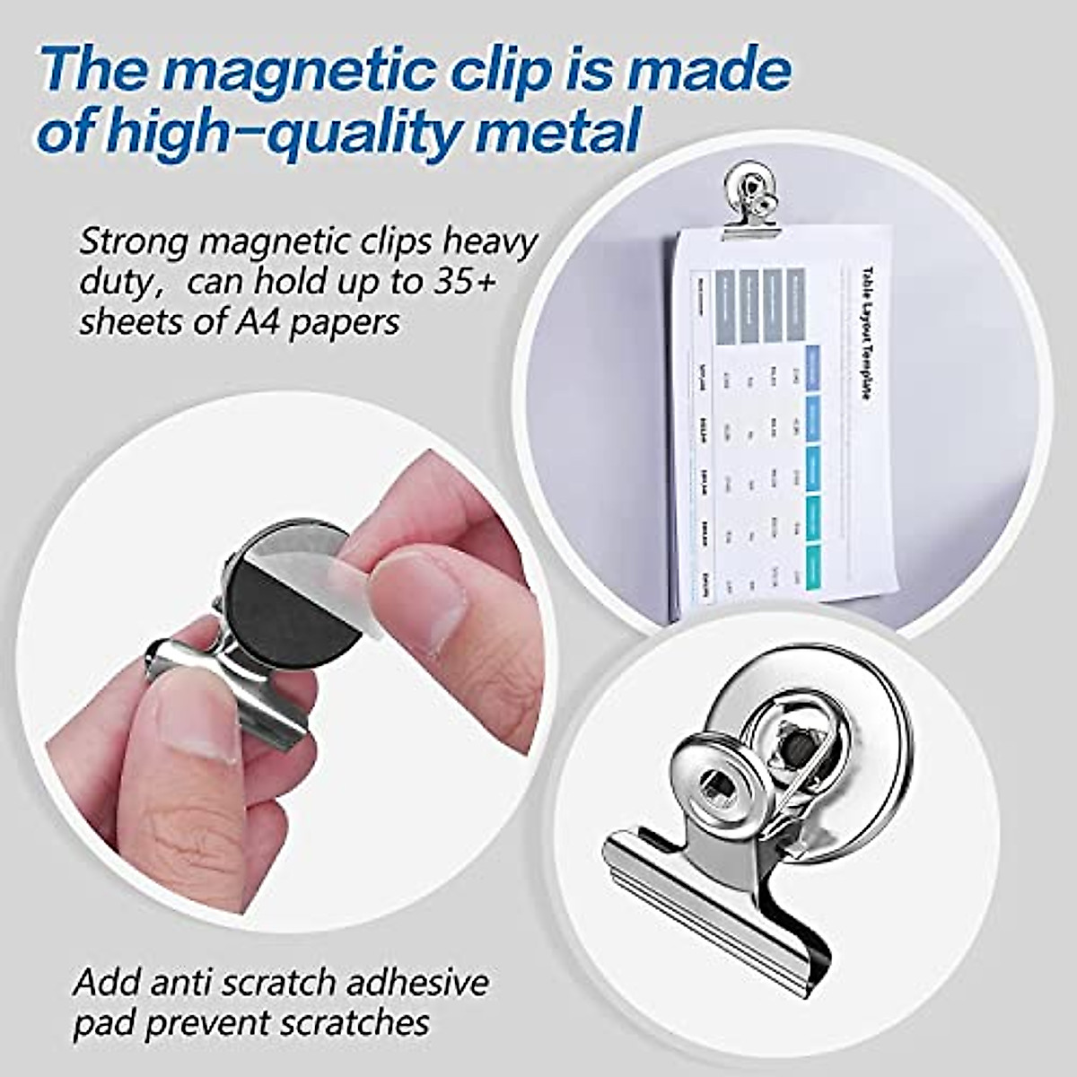 DIYMAG Fridge Magnet,Refrigerator Magnets,Magnetic Clips Heavy Duty for Refrigerator, Fridge Magnets,Strong Magnets for Fridge,Whiteboard,Office, Locker,Classroom(Silver, 20PCS)