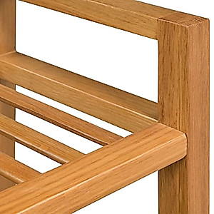 Youuihom Shoe Rack, Shoe Shelf Storage Organizer, for Entryway and Closet Hallway, Shoe Rack with 2 Shelves Solid Oak Wood 19.7"x10.6"x15.7"
