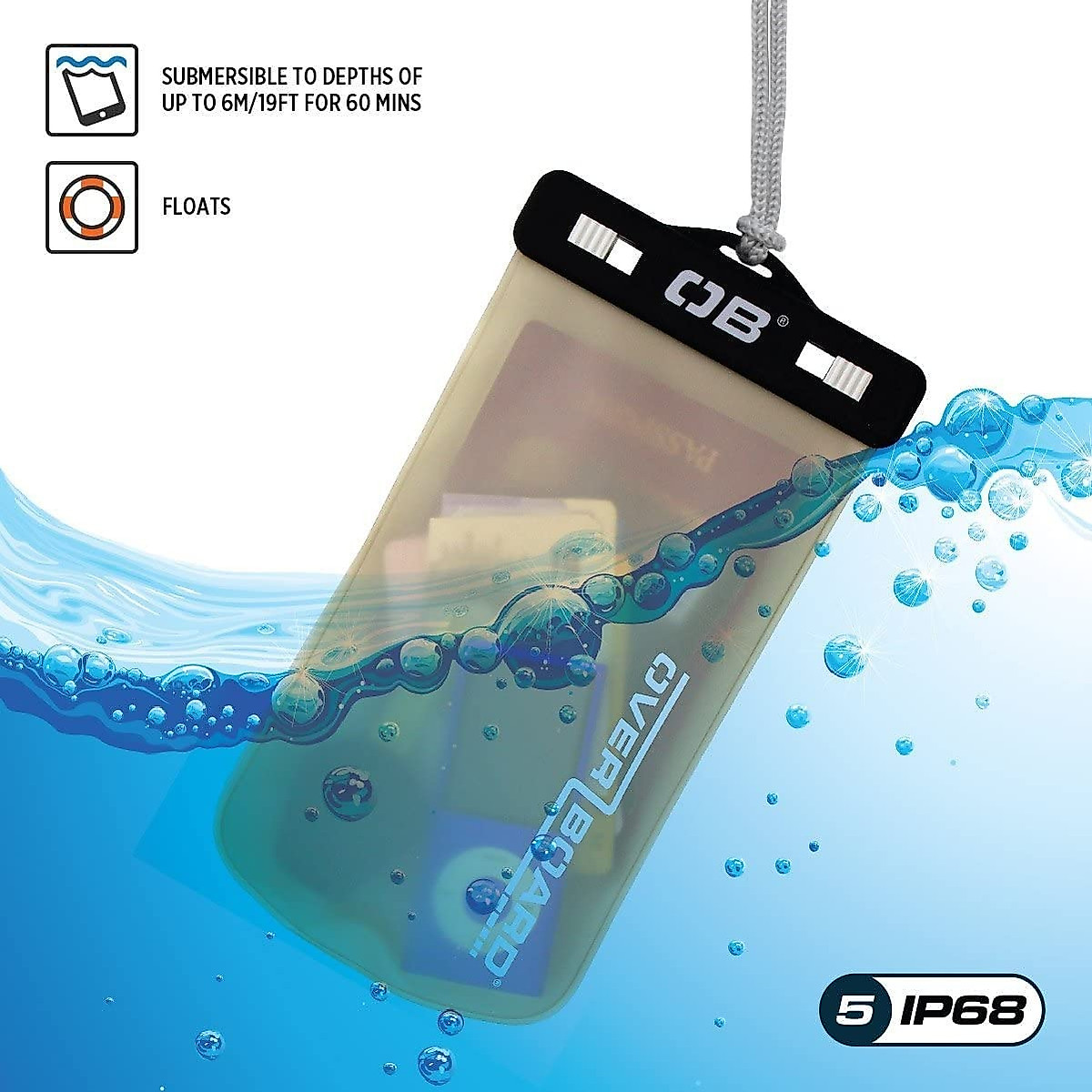 OverBoard Waterproof Universal Case, Frosted, Medium