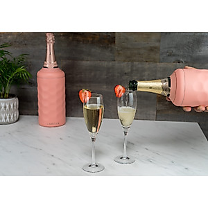 LAROSÁ Gift Set - Wine Chiller with 2 Stemless Wine Tumblers - Unique Gift Ideas for Wine & Champagne Enthusiasts - Wine Bottle Chiller Gift Set - Powder Coated & Double Walled Stainless Steel