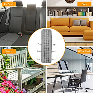 KOCASO Outdoor Lounge Chair Cushions - 67x22x3in Lounger Cushions for Indoor Outdoor Furniture，Comfortable & Breathable - Ideal for Chaise Recliner Sofa Mat Deck Chair Cushion，Grey