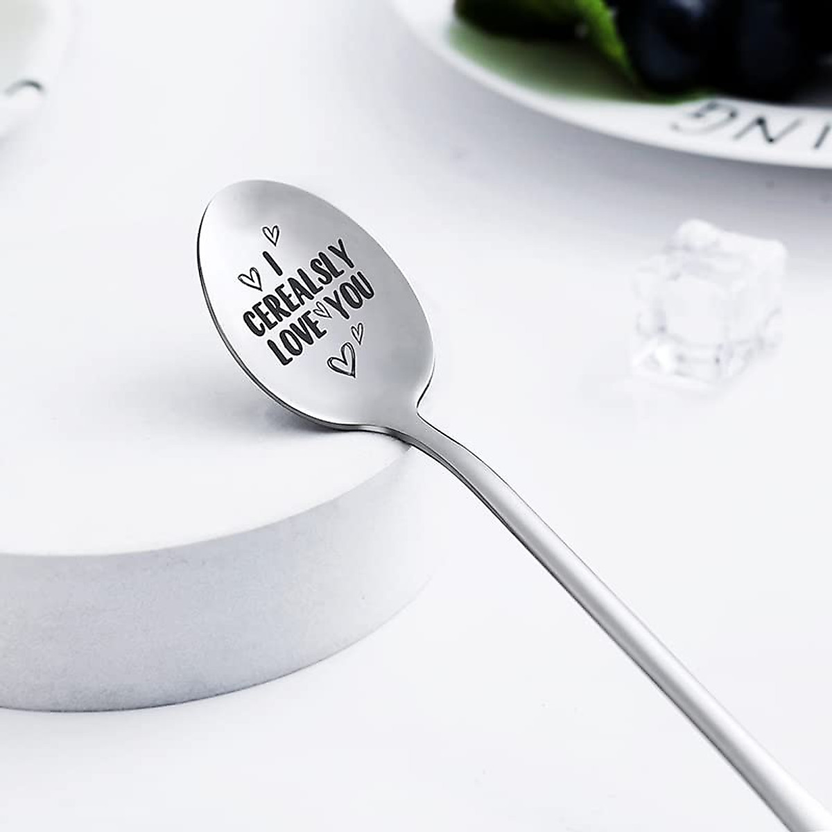 Couples Birthday Christmas Gifts for Boyfriend Girlfriend Funny Gifts for Wife Husband Anniversary Presents for Couple I Cerealsly Love You Spoon for Cereal