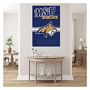 KH Sports Fan Montana State Fighting Bobcats 34"x24" Mascot Sign, One Size, Multi