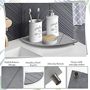 Vickes Kitchen Sink Caddy, Instant Dry Sink Organizer, Drying Stone for Kitchen Counter, Diatomaceous Earth Water Absorbing Sink Caddy Stone Fast Drying Stone Sink Tray for Soap Bottles, Cups