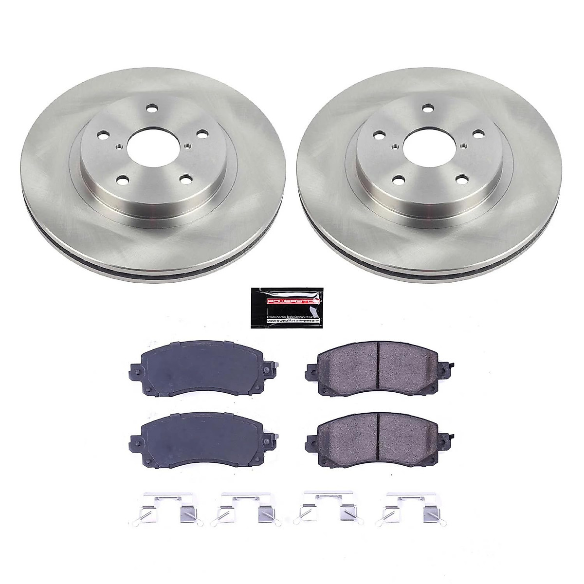 Power Stop KOE8480 Autospecialty Front Brake Kit-OE Brake Rotors & Ceramic Brake Pads For Subaru Forester 2019-2022 [Model Specific]