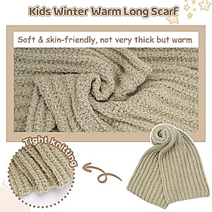 Kids Toddler Infants Winter Beanie Hats Scarfs Gloves Set Pompom Caps Mittens Neck Warmer with Fleece Gifts for 0 6 12 18 Months 1 2 3 4 Years Old Baby Girls Boys