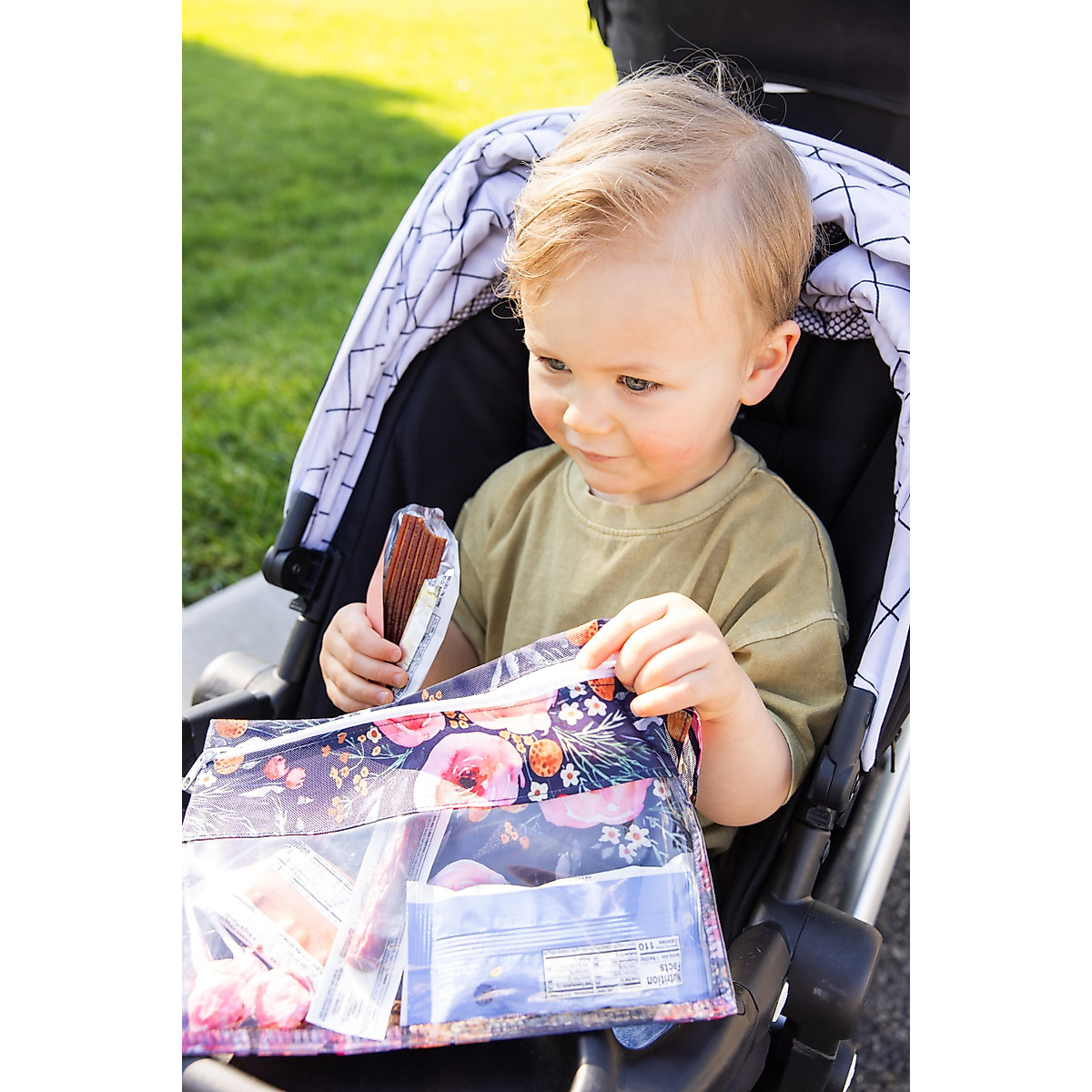 Three Sweet Peas Co Clear Diaper Bag Organizing Pouches Set of 4 I Diaper Bag Packing Cubes I Diaper Bag Organizer Pouches I Clear Pouches for Organizing I Pouches for Purse