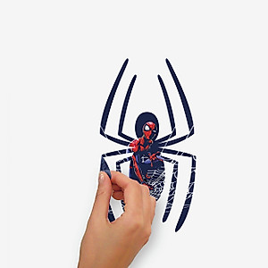 RoomMates RMK4234GM Spider-Man Peel and Stick Wall Decals, 27.36 inches x 33.61 inches, Blue, red, Black