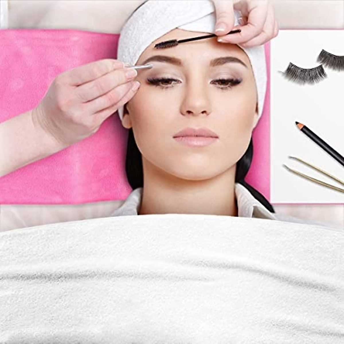 SAILFIN Lash Pillow for Lash Extensions, Eyelash Extension Pillow, Lash Bed Pillow, Memory Foam Lash Neck Pillow for Lash Extensions, Pink