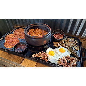 High Wind Flamed Dark Primitive Cooking Pot - Pre Seasoned - Made from Fire Clay: Suitable for Stove Top and Open Fire