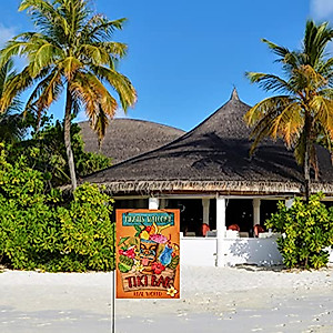 Selmad Pirates Welcome Summer Tiki Bar Hawaiian Tropical Decorative Garden Flag, Aloha Hawaii Outdoor Small Double Sided Yard Decor, Home Beach Outside Decorations 12 x 18