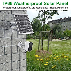 UYODM Solar Panel Compatible with eufyCam 2C/2C Pro/2/2 Pro/E20/E40/E Micro USB, Built-in 2200mAh Battery IP66 Weatherproof &11.5Ft Power Cable, Aluminum Alloy Adjustable Wall Mount 3Pack